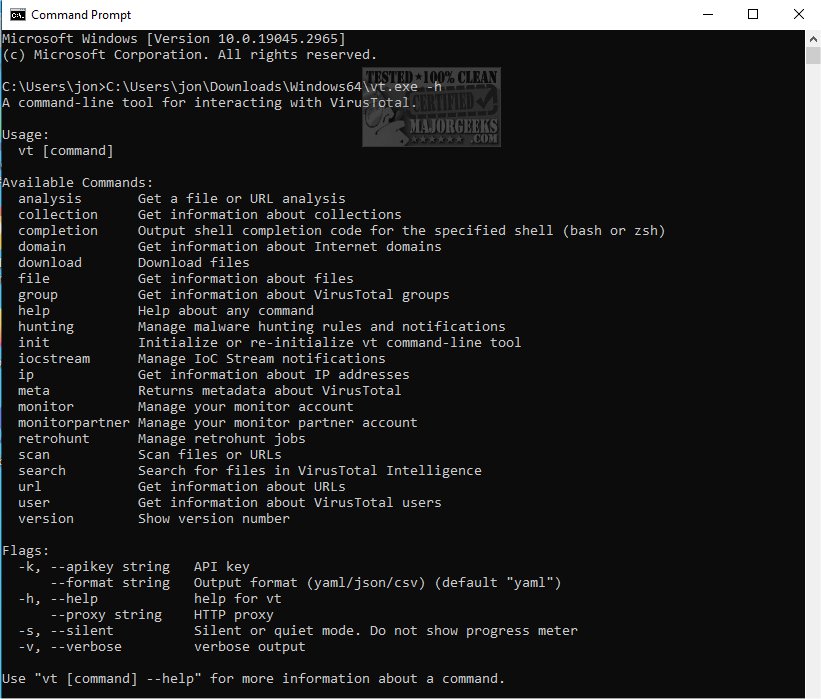 Download vt-cli - MajorGeeks
