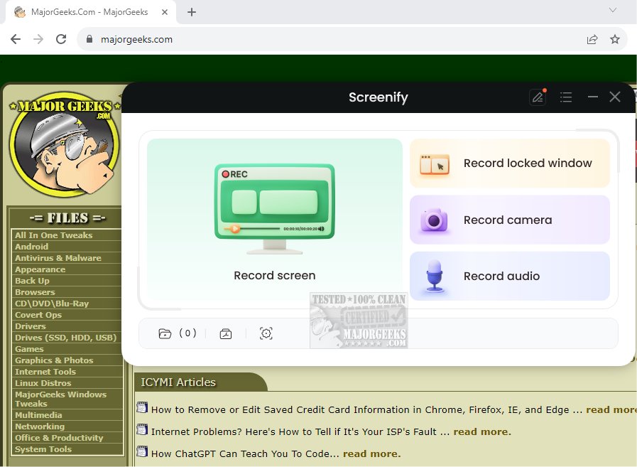 Download Screenify - MajorGeeks