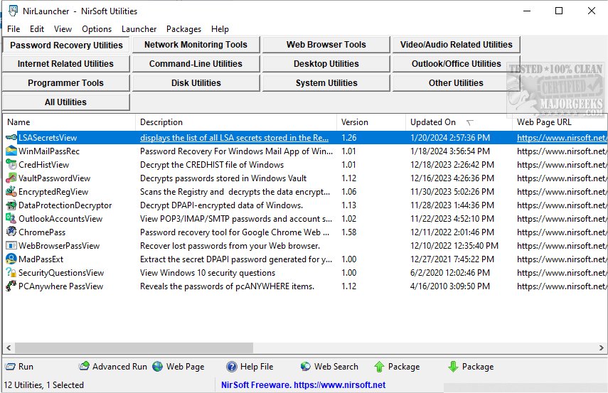 Download NirLauncher - MajorGeeks