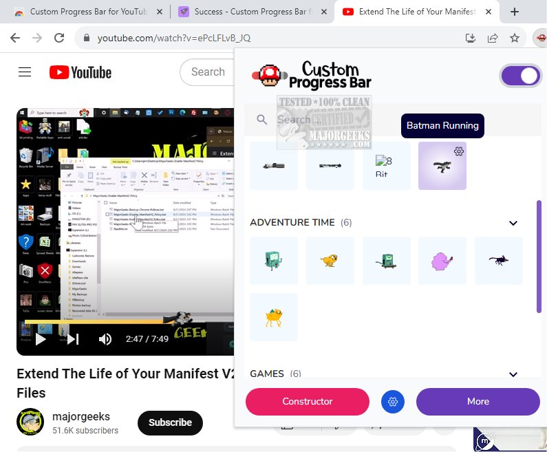 Download Custom Progress Bar for YouTube - MajorGeeks