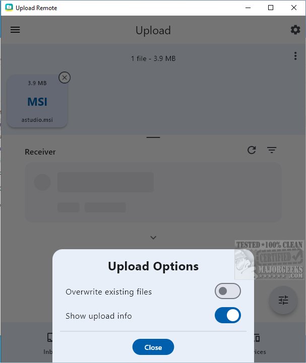 Download Upload Remote - MajorGeeks
