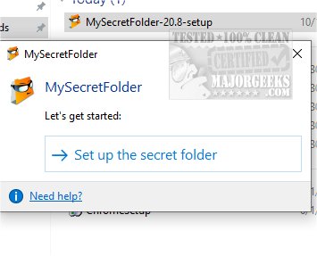 Download MySecretFolder - MajorGeeks