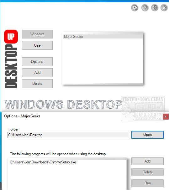 Download DesktopUp Portable - MajorGeeks