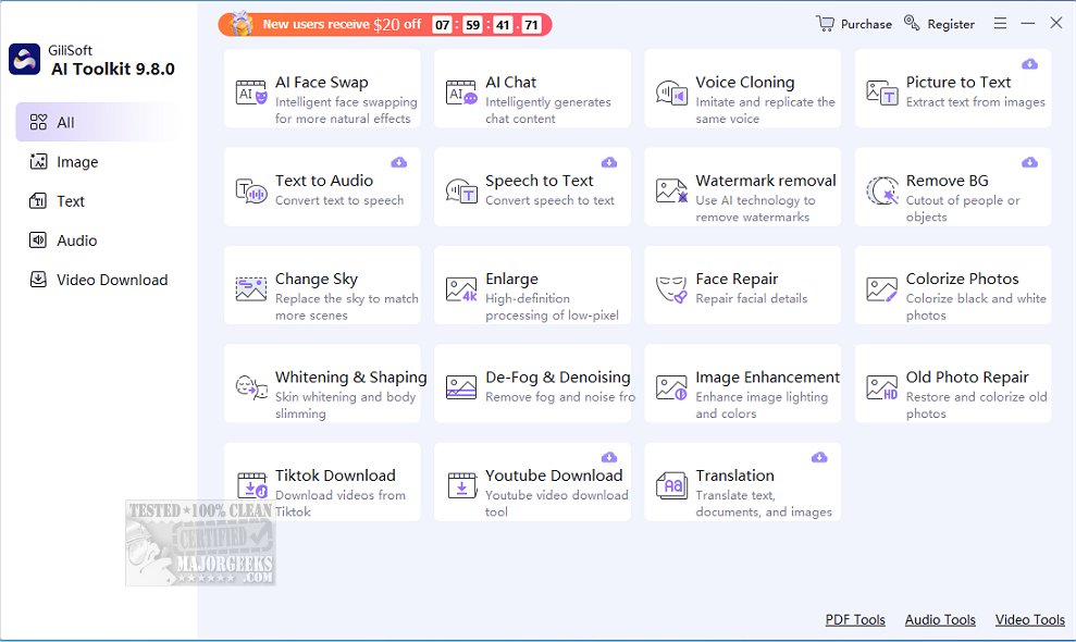 Download GiliSoft AI Toolkit - MajorGeeks