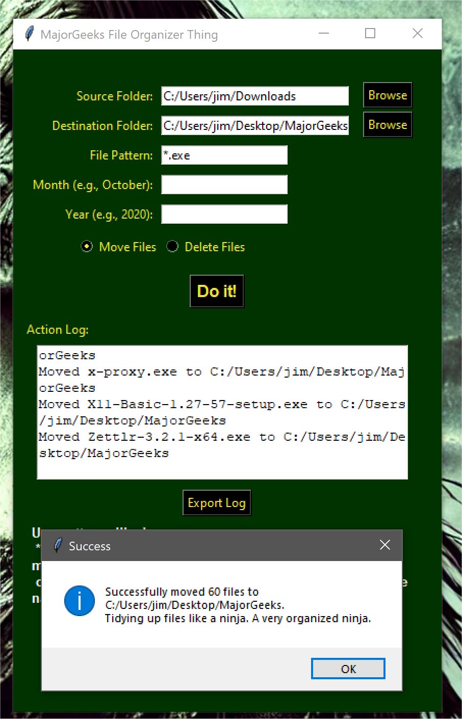 Download MajorGeeks File Organizer Thing 1.0 - MajorGeeks