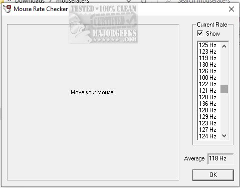 Download Mouse Rate Checker - MajorGeeks