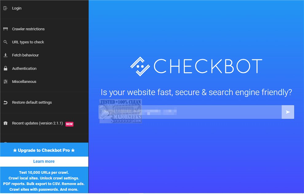 Download Checkbot: SEO, Web Speed & Security Tester For Chrome - MajorGeeks