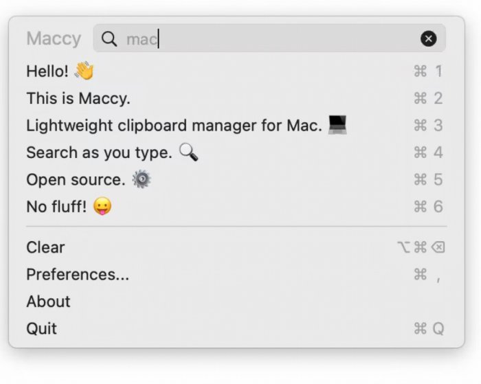 Download Maccy 2.6.1 - MajorGeeks