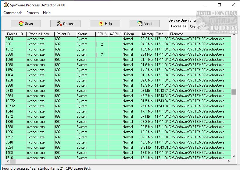Download Spyware Process Detector - MajorGeeks