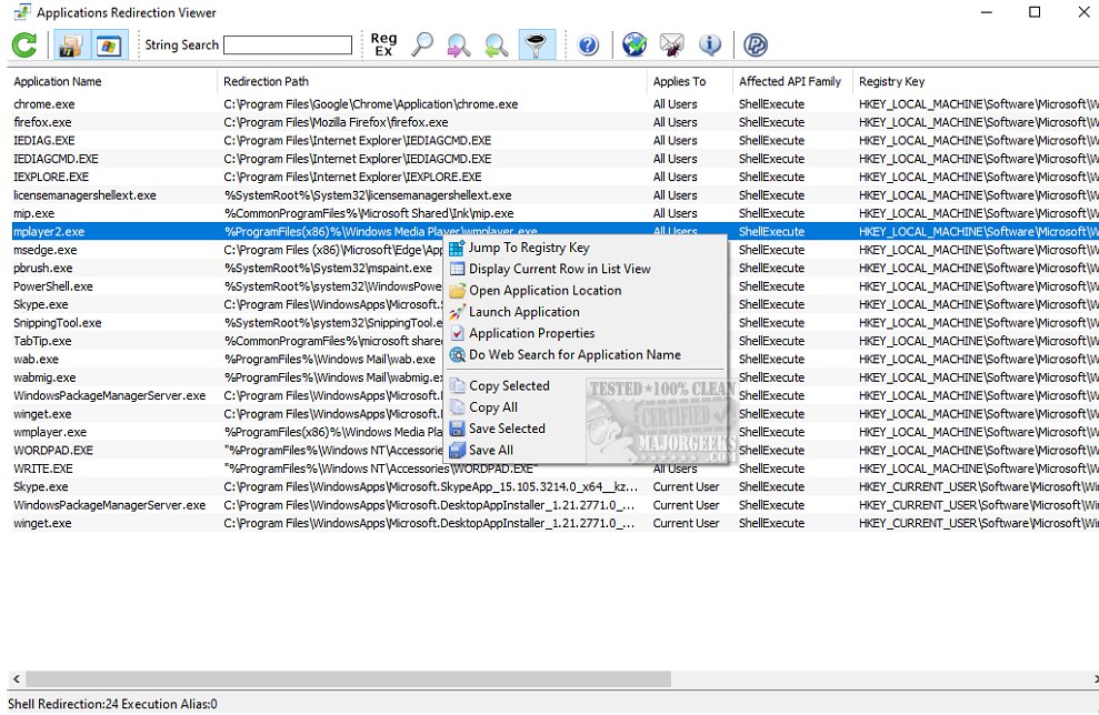 Download Applications Redirection Viewer - MajorGeeks