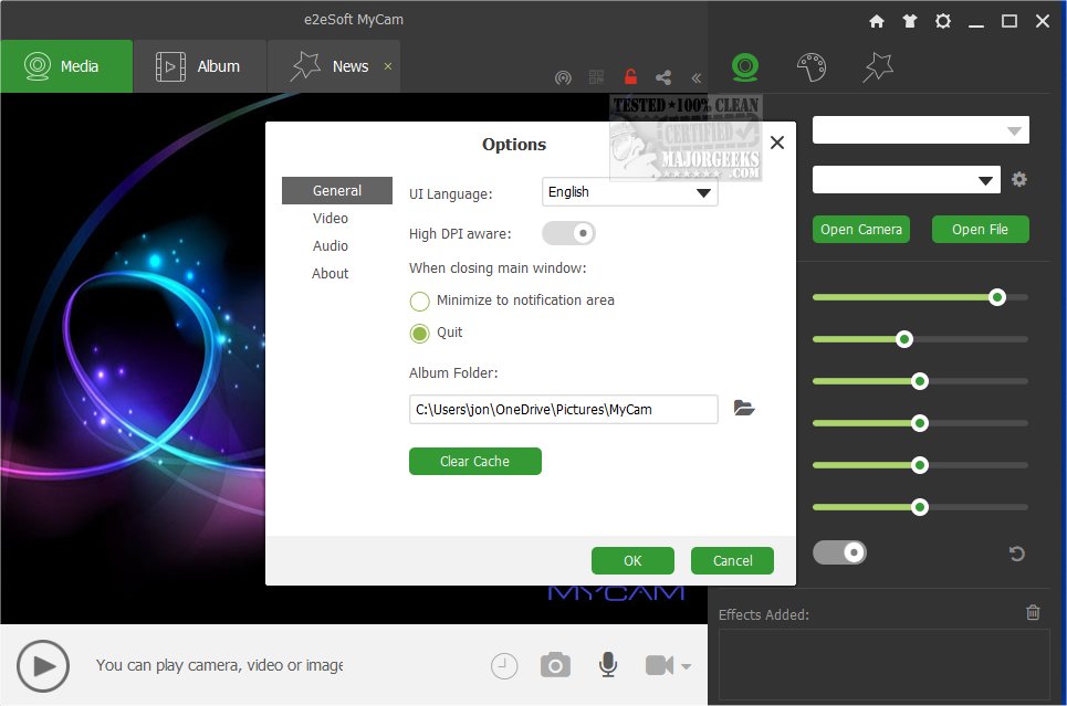 Download MyCam - MajorGeeks