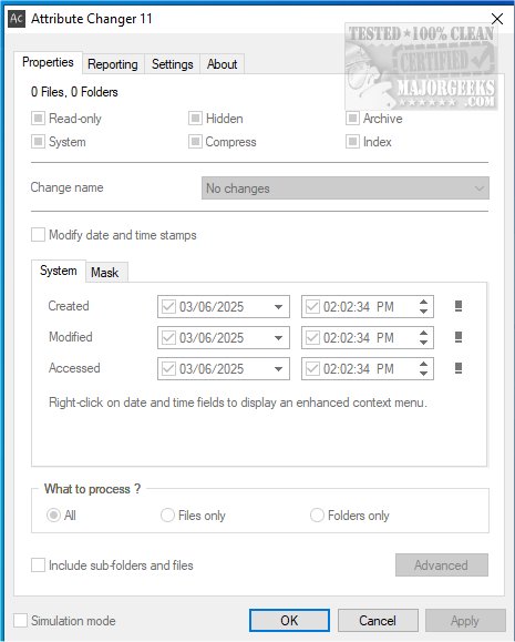 Download Attribute Changer Portable - MajorGeeks