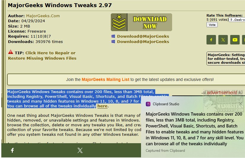 Download Clipboard Studio 1.1.0.0 - MajorGeeks