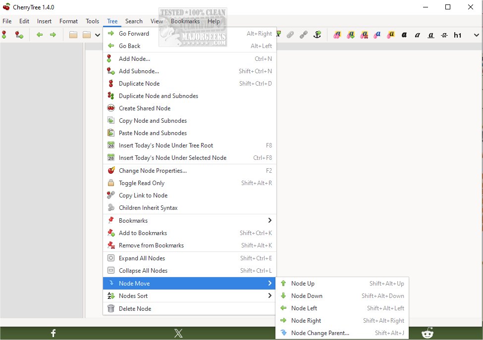 Download Cherrytree Portable - MajorGeeks