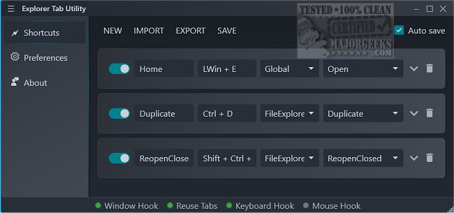 Download Explorer Tab Utility - MajorGeeks