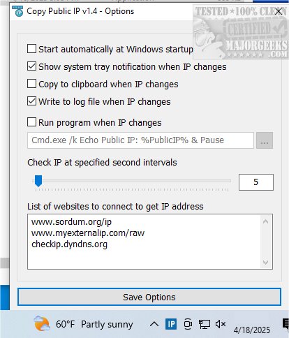Download Copy Public IP - MajorGeeks