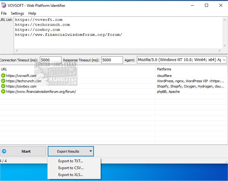 Download VOVSOFT Web Platform Identifier - MajorGeeks