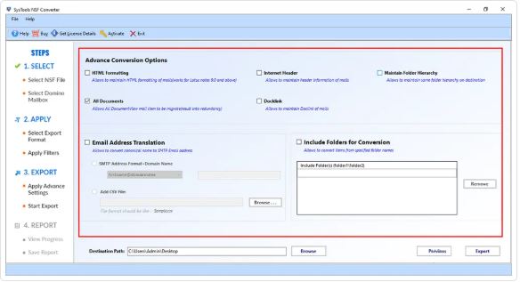 Download SysTools NSF Converter 6.3 - MajorGeeks