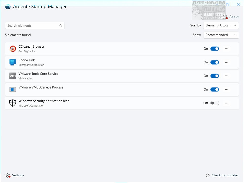 Download Argente Startup Manager - MajorGeeks