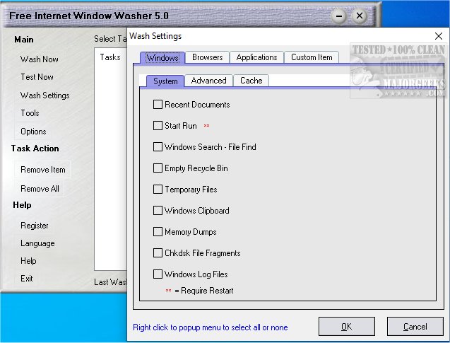 Download Eusing Free Internet Window Washer - MajorGeeks