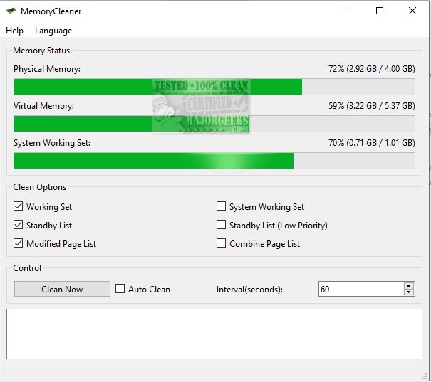 Download MemoryCleaner - MajorGeeks