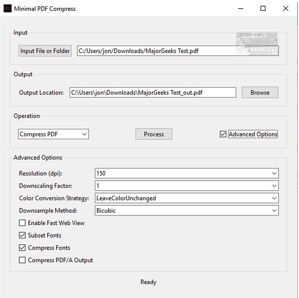 Download Minimal PDF Compress - MajorGeeks