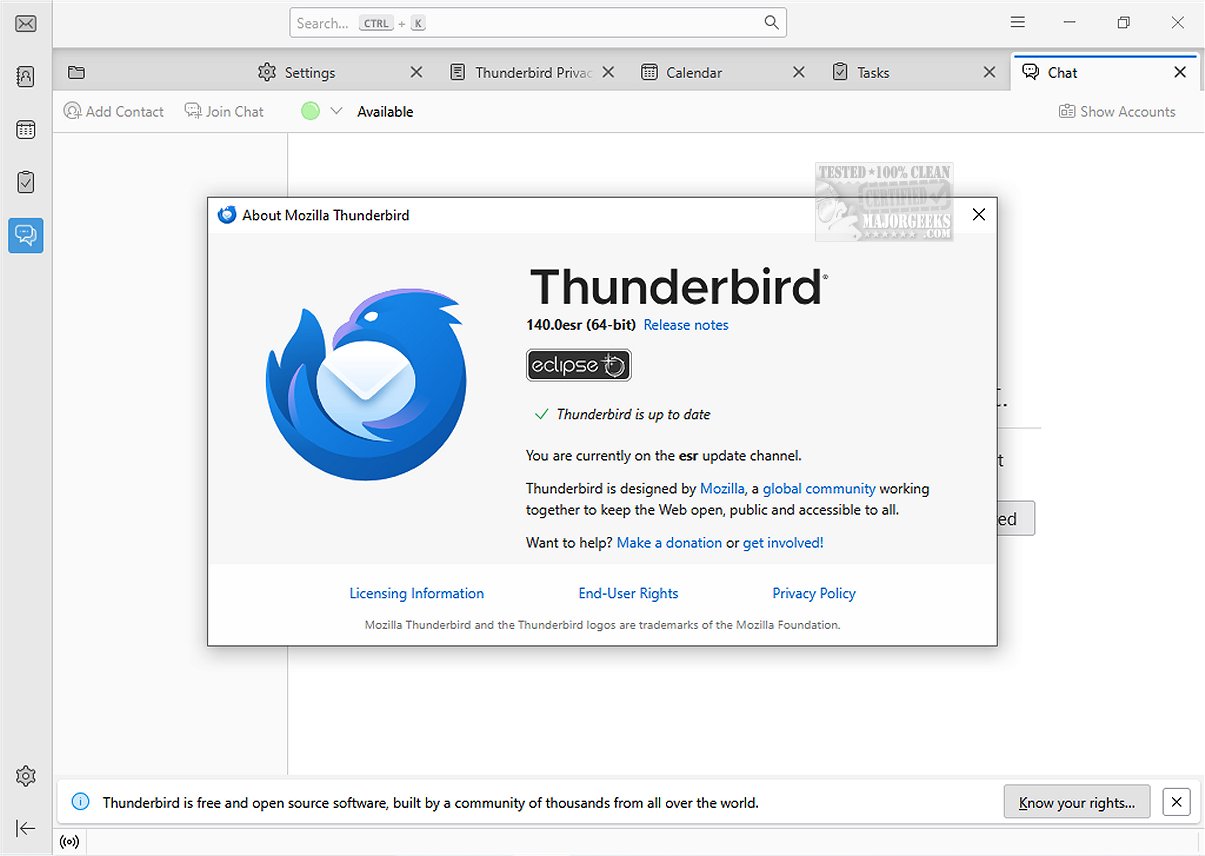 Download Mozilla Thunderbird Eclipse ESR Portable - MajorGeeks