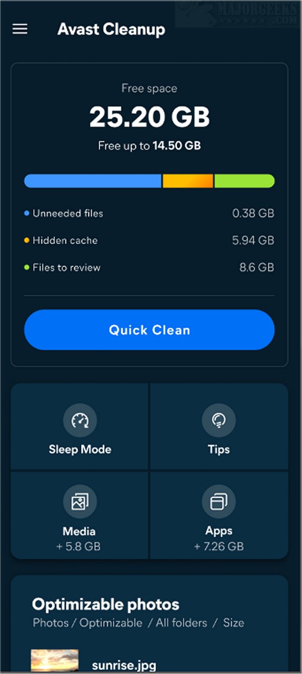 Download Avast Cleanup - Phone Cleaner - MajorGeeks