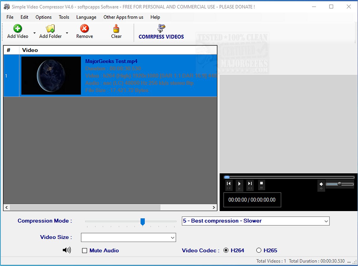 Download Simple Video Compressor - MajorGeeks