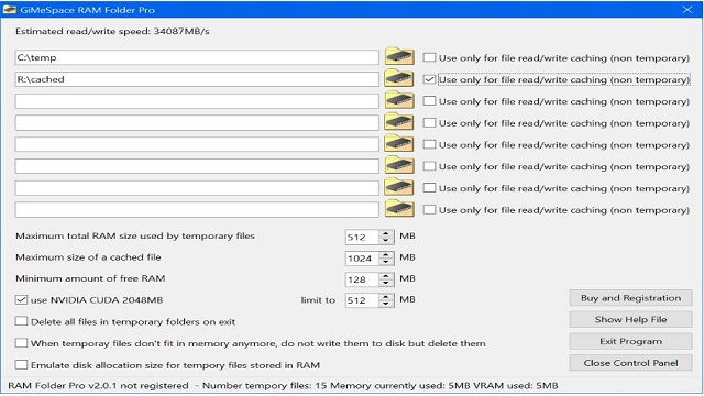 Download GiMeSpace RAM Folder Pro - MajorGeeks