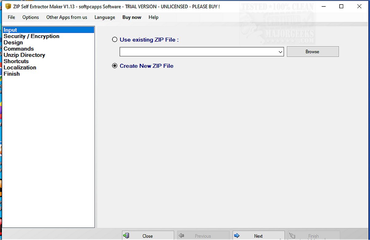 Download ZIP Self Extractor Maker - MajorGeeks