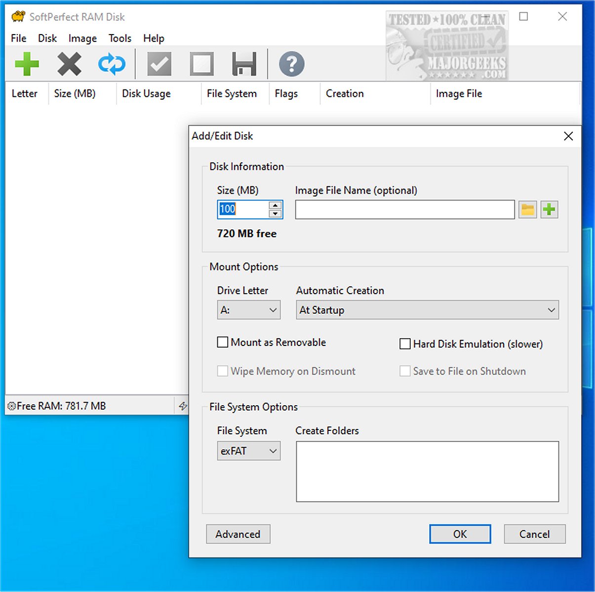 Download SoftPerfect RAM Disk - MajorGeeks