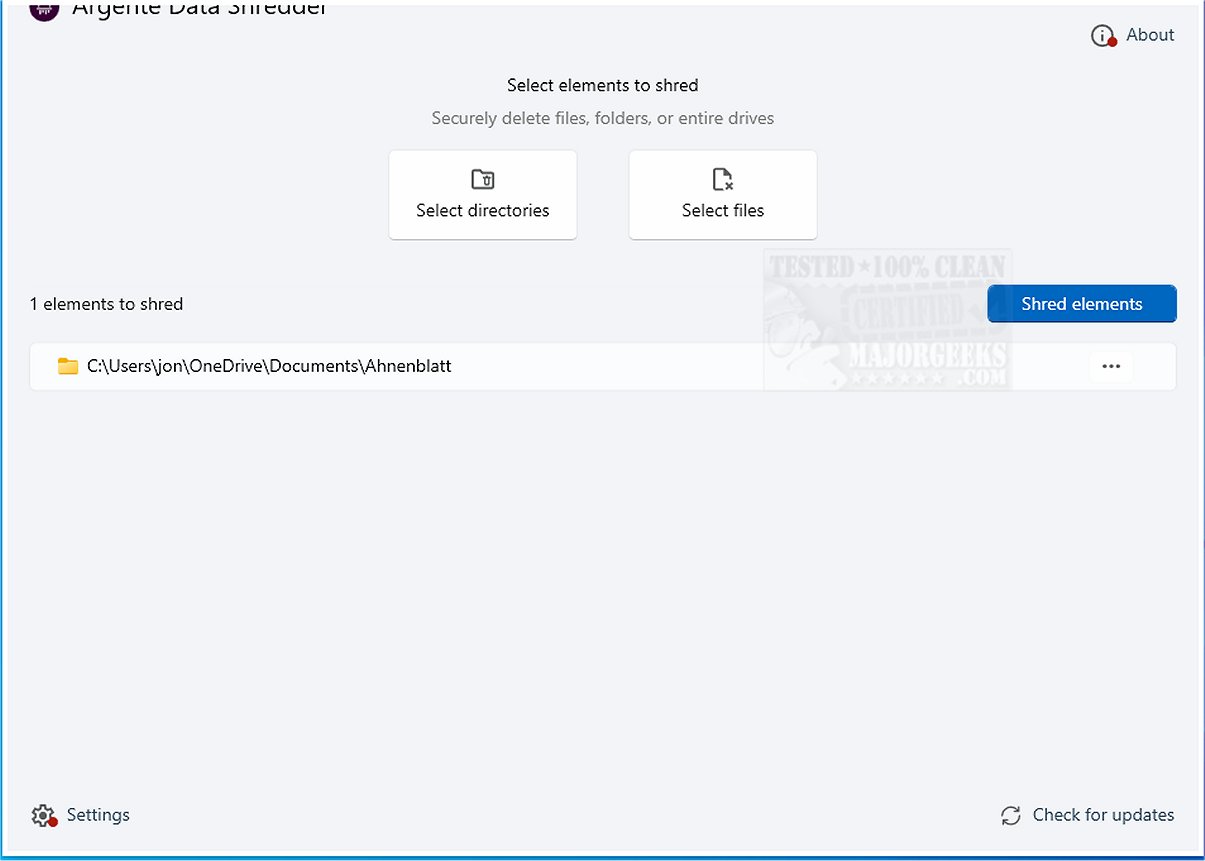 Download Argente Data Shredder - MajorGeeks