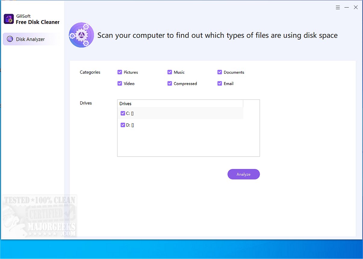 Download Gilisoft Free Disk Cleaner 6.1.0 - MajorGeeks