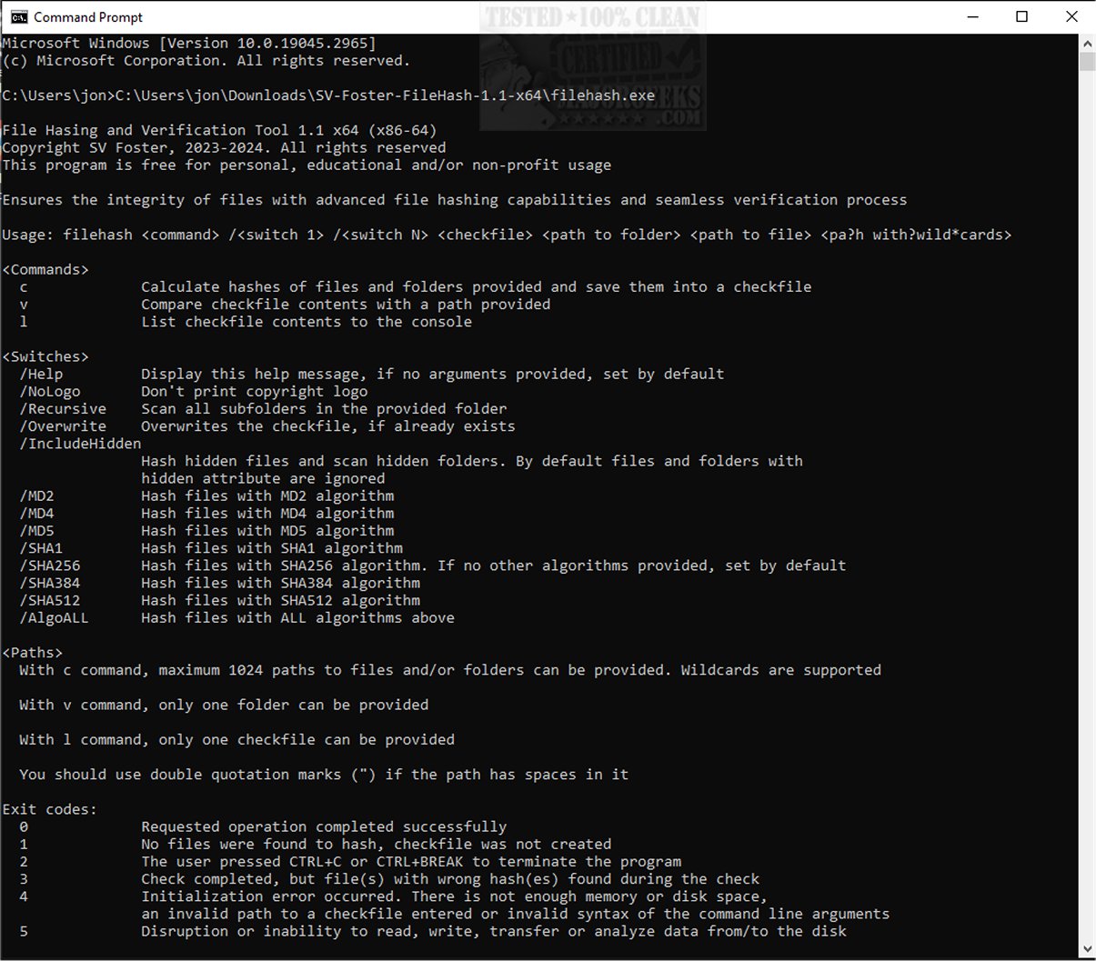 Download FileHash 1.2 - MajorGeeks