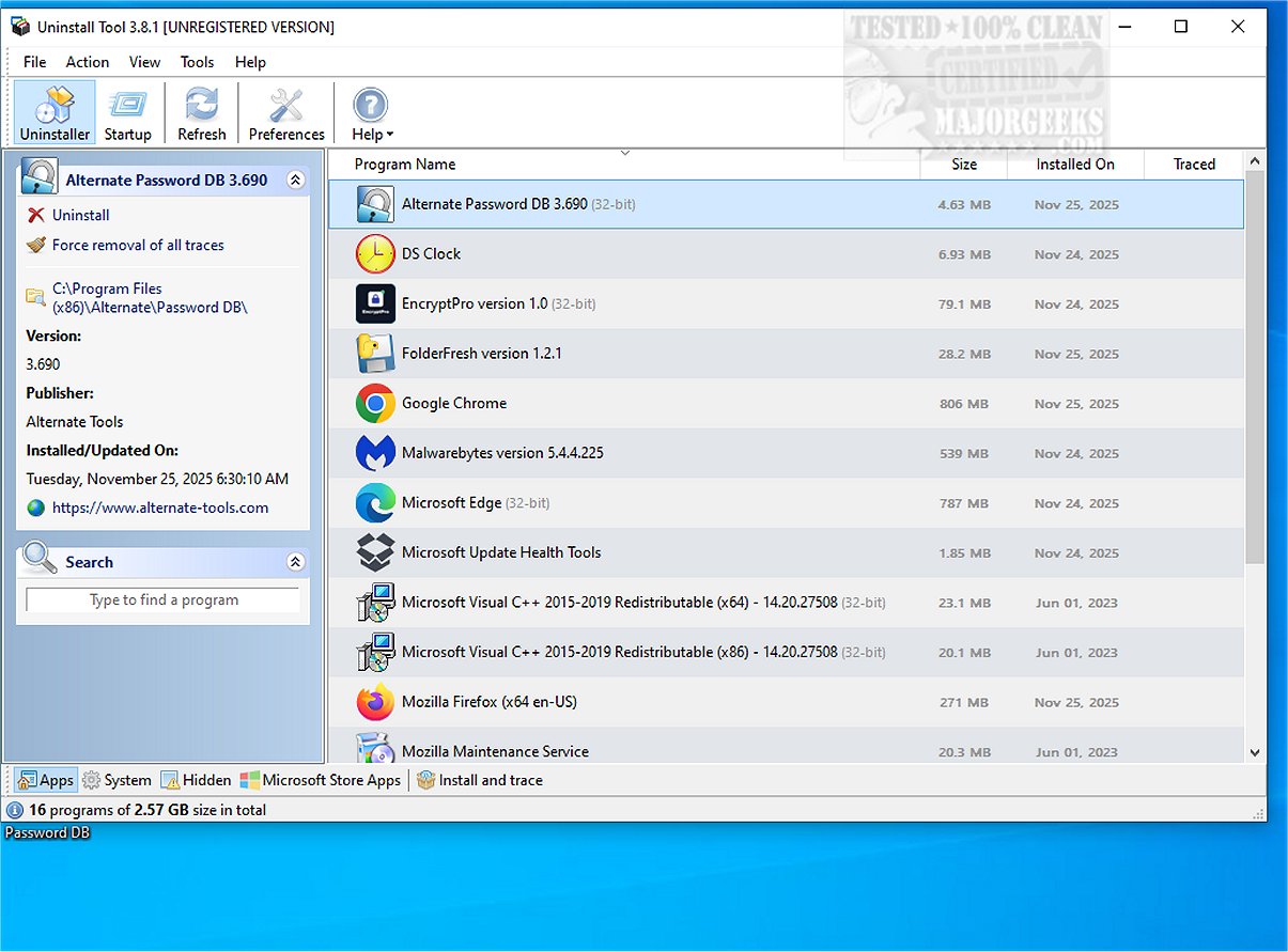 Download Uninstall Tool - MajorGeeks