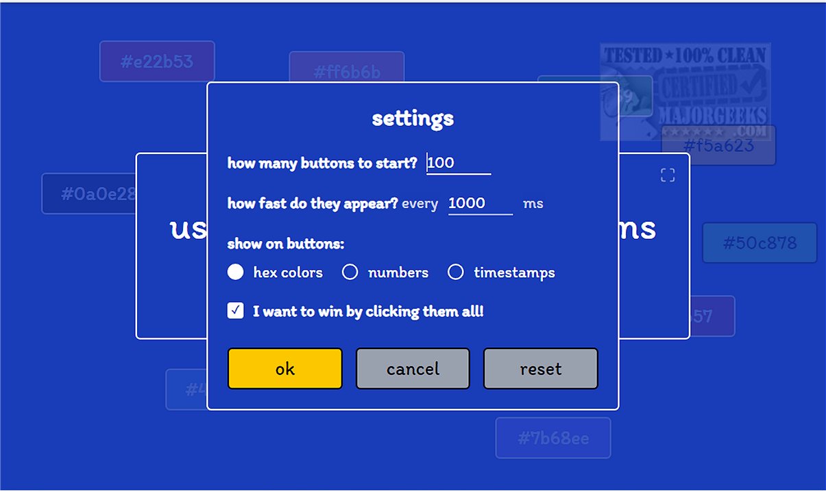 Download useless random color buttons - MajorGeeks