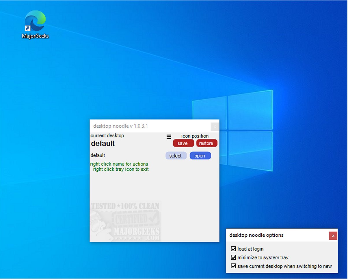 Download Desktop Noodle 2.0.0.3 - MajorGeeks