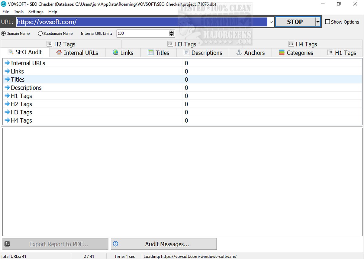 Download VOVSOFT SEO Checker - MajorGeeks