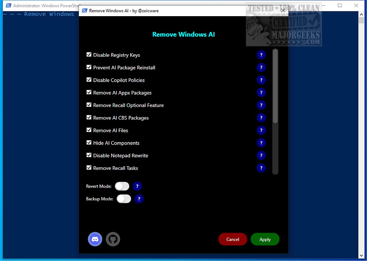 Download Remove Windows AI - MajorGeeks