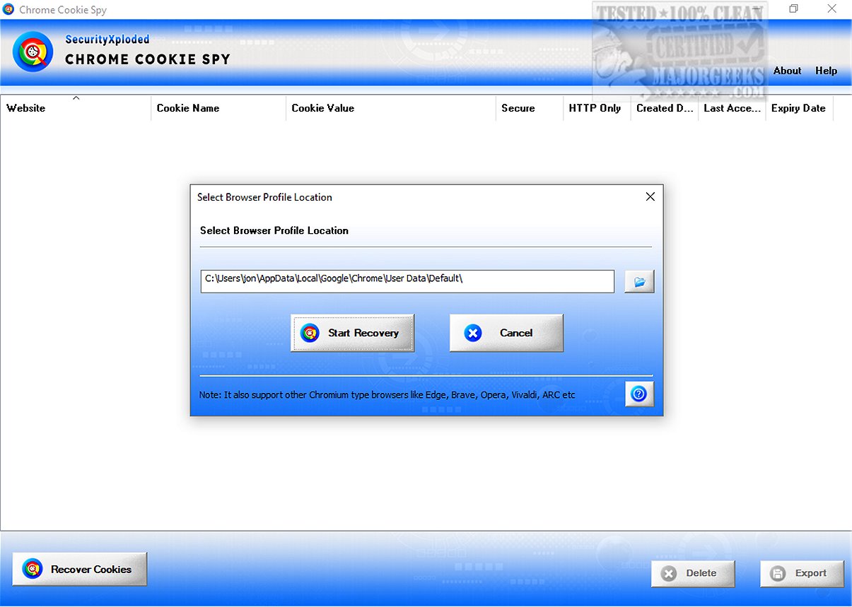 Download Chrome Cookie Spy - MajorGeeks