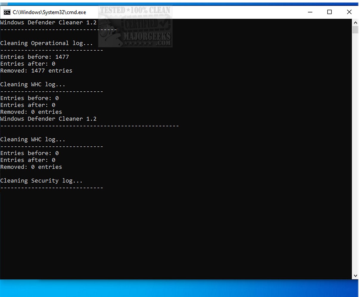 Download Windows Defender Cleaner - MajorGeeks