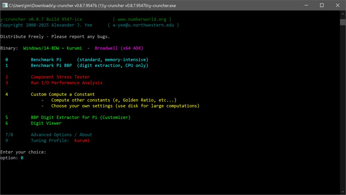 Download y-cruncher - MajorGeeks