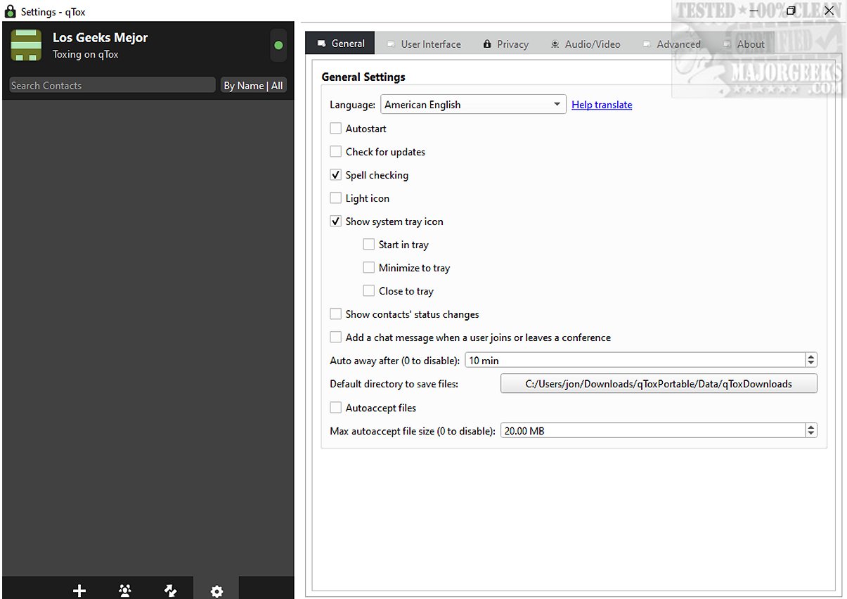 Download qTox Portable 1.18.4 - MajorGeeks