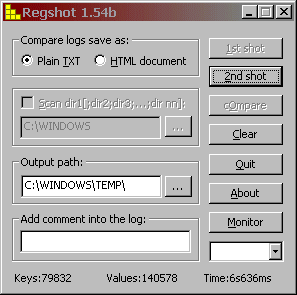 Download RegShot - MajorGeeks