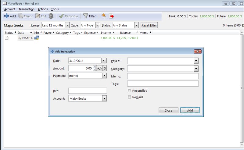 Download HomeBank 5.10.2 - MajorGeeks