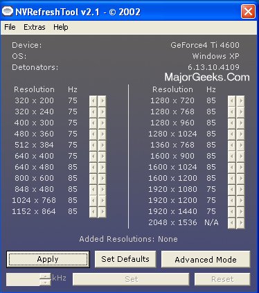 Download NVRefreshTool - MajorGeeks