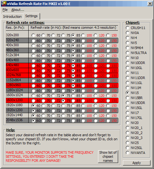 Download nVidia Refresh Rate Fix - MajorGeeks