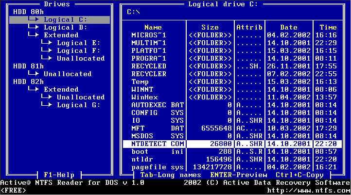 Download NTFS Reader for DOS - MajorGeeks
