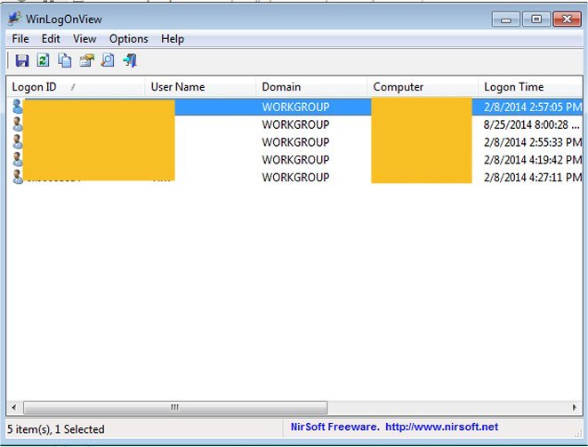 Download WinLogOnView - MajorGeeks